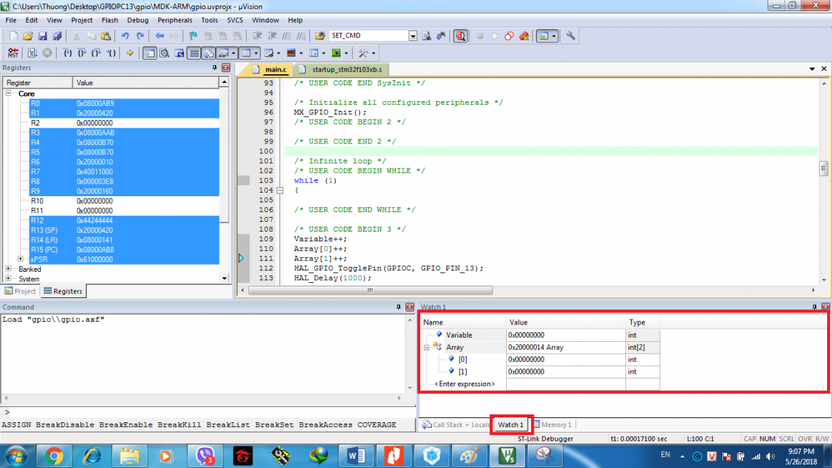 Hướng dẫn debug trên Keil C IDE - Debug chương trình vi điều khiển ...