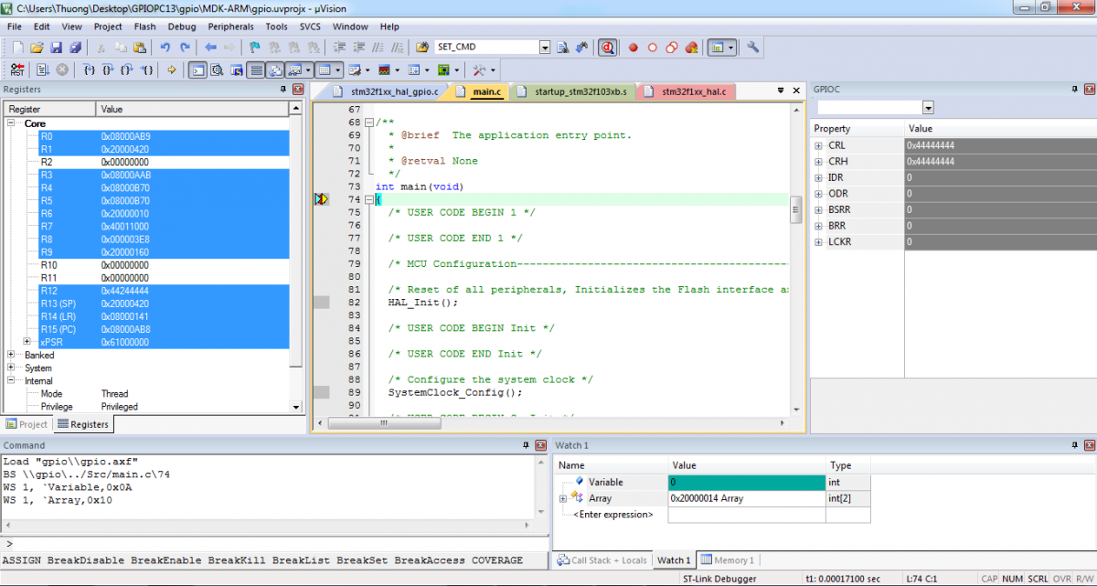 Hướng dẫn debug trên Keil C IDE - Debug chương trình vi điều khiển ...