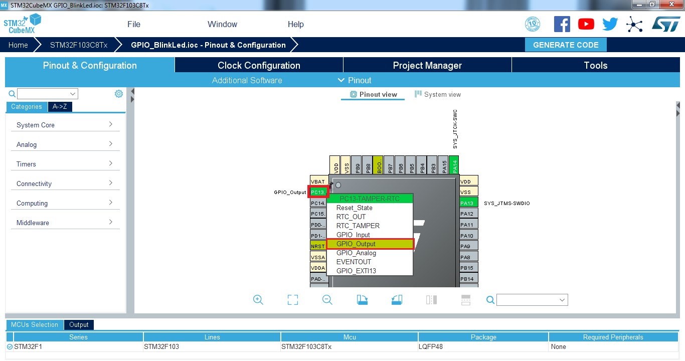 Lập trình GPIO nhấp nháy Led PC13 - STM32F103C8T6 - TAPIT
