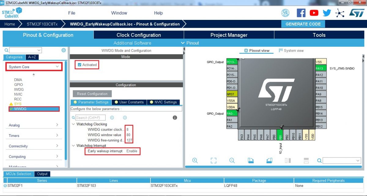Sử dụng The Window Watchdog trên MCU STM32F103C8T6 - TAPIT