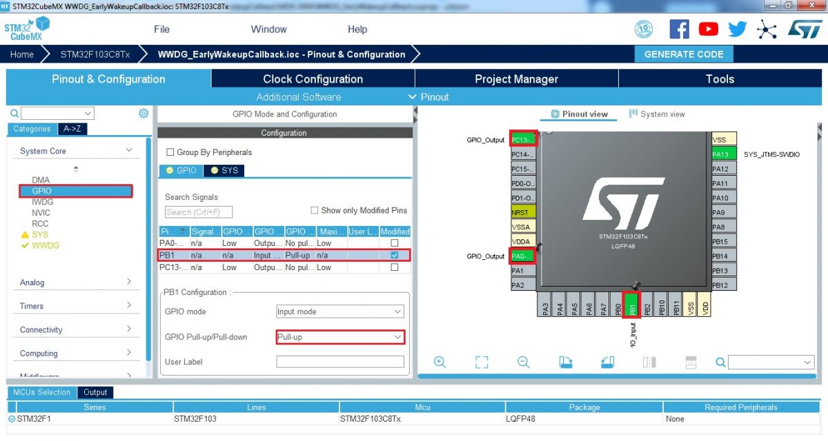 Sử dụng The Window Watchdog trên MCU STM32F103C8T6 - TAPIT