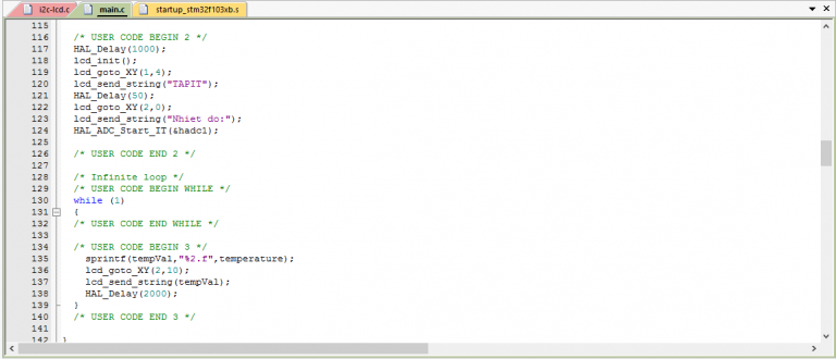 Giao tiếp STM32F103C8T6 với LCD 16x2 thông qua moudle I2C - TAPIT