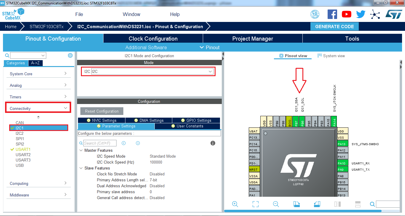 Giao tiếp STM32F103C8T6 với LCD 16x2 thông qua moudle I2C - TAPIT