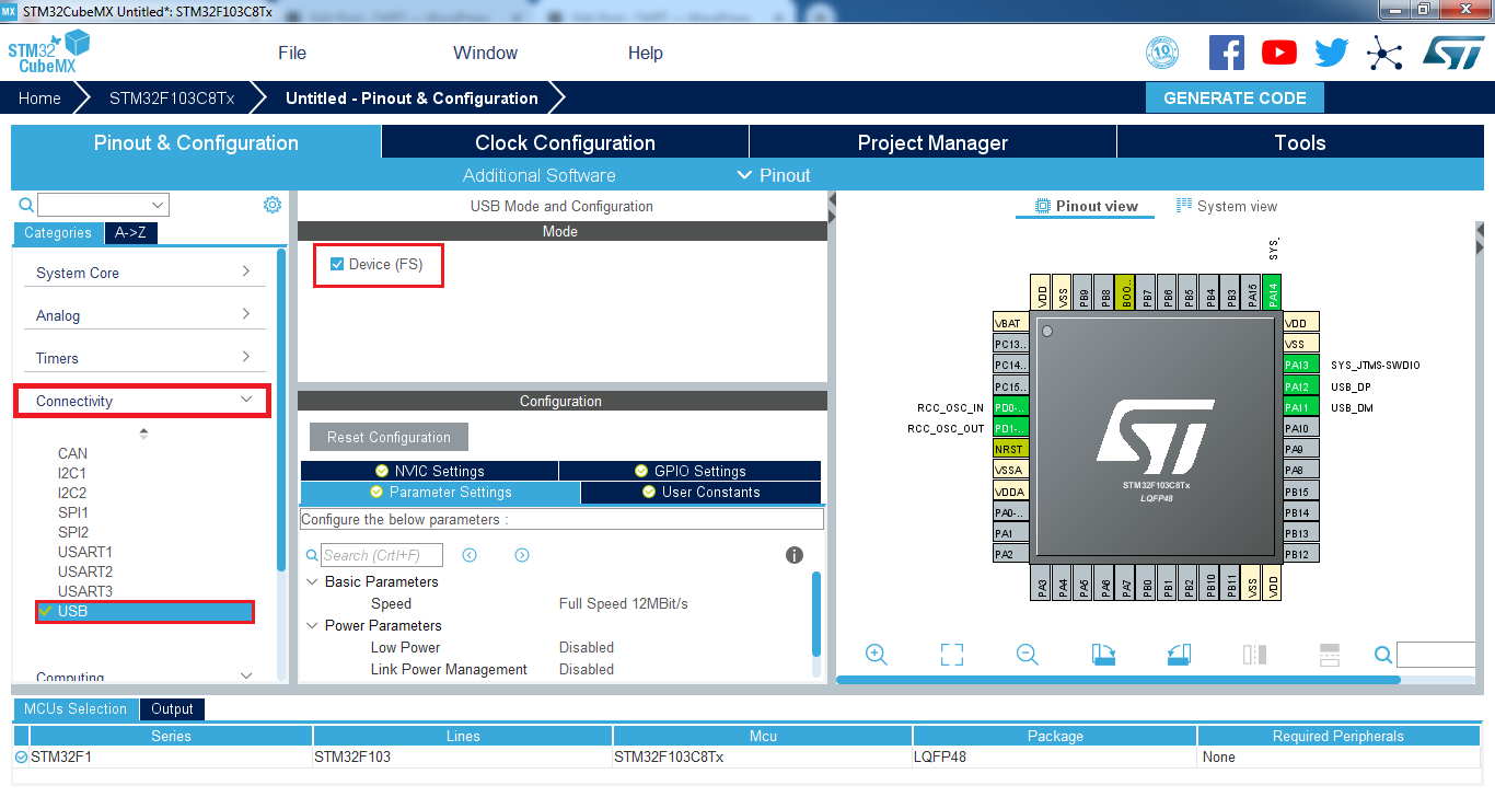 Giao tiếp STM32F103 với máy tính thông qua tính năng USB CDC - TAPIT