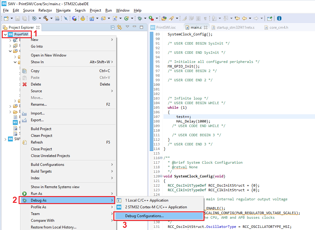 Download and Debug code sử dụng STM32CubeIDE - TAPIT