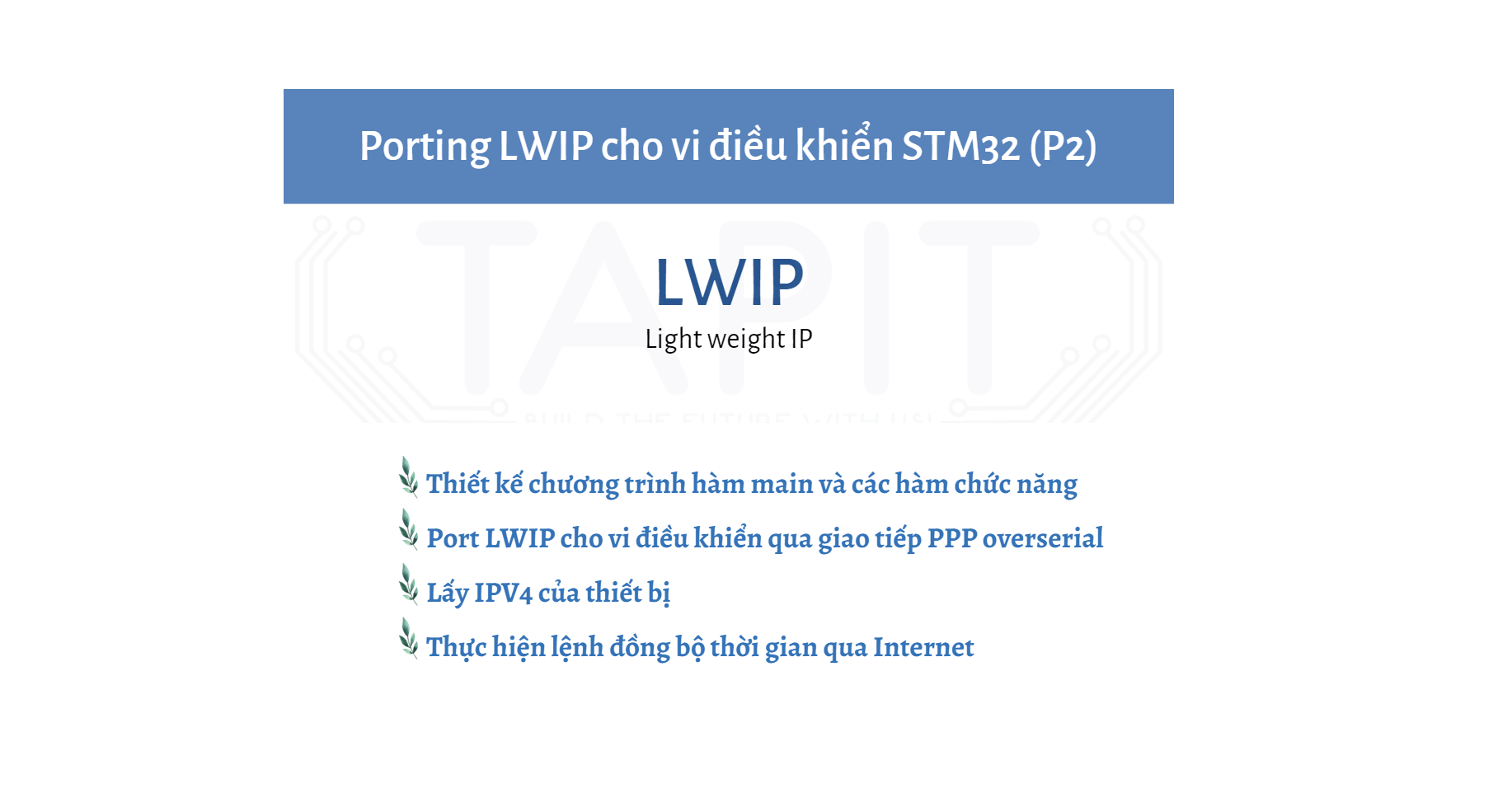 Porting LWIP cho vi điều khiển STM32 (P2) - TAPIT